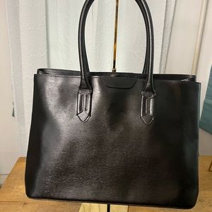 Lauren Ralph Lauren | Bags | Ralph Lauren Rll Black Leather Large Tote ...